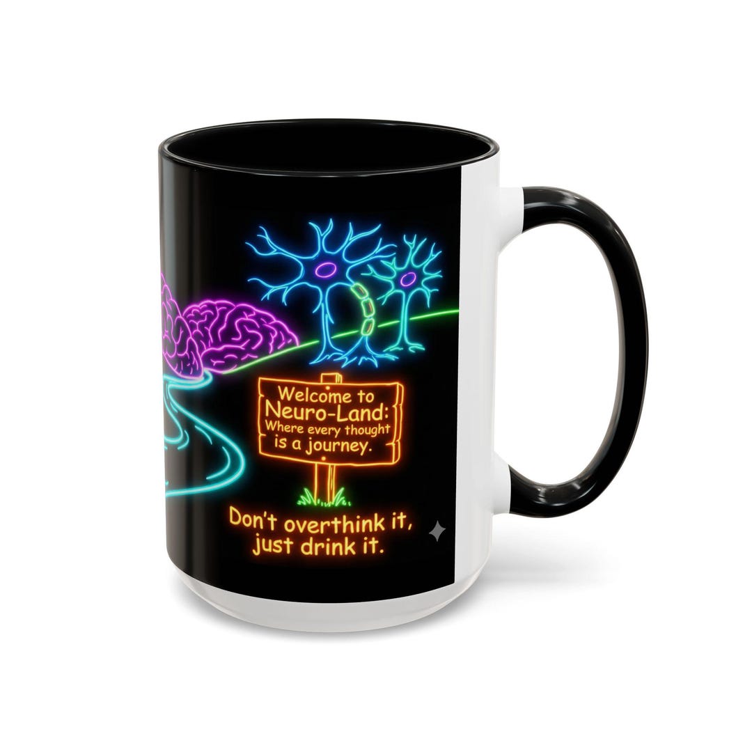 Neon Brain & Neuron Road Mug | Accent Coffee Mug - Etsy