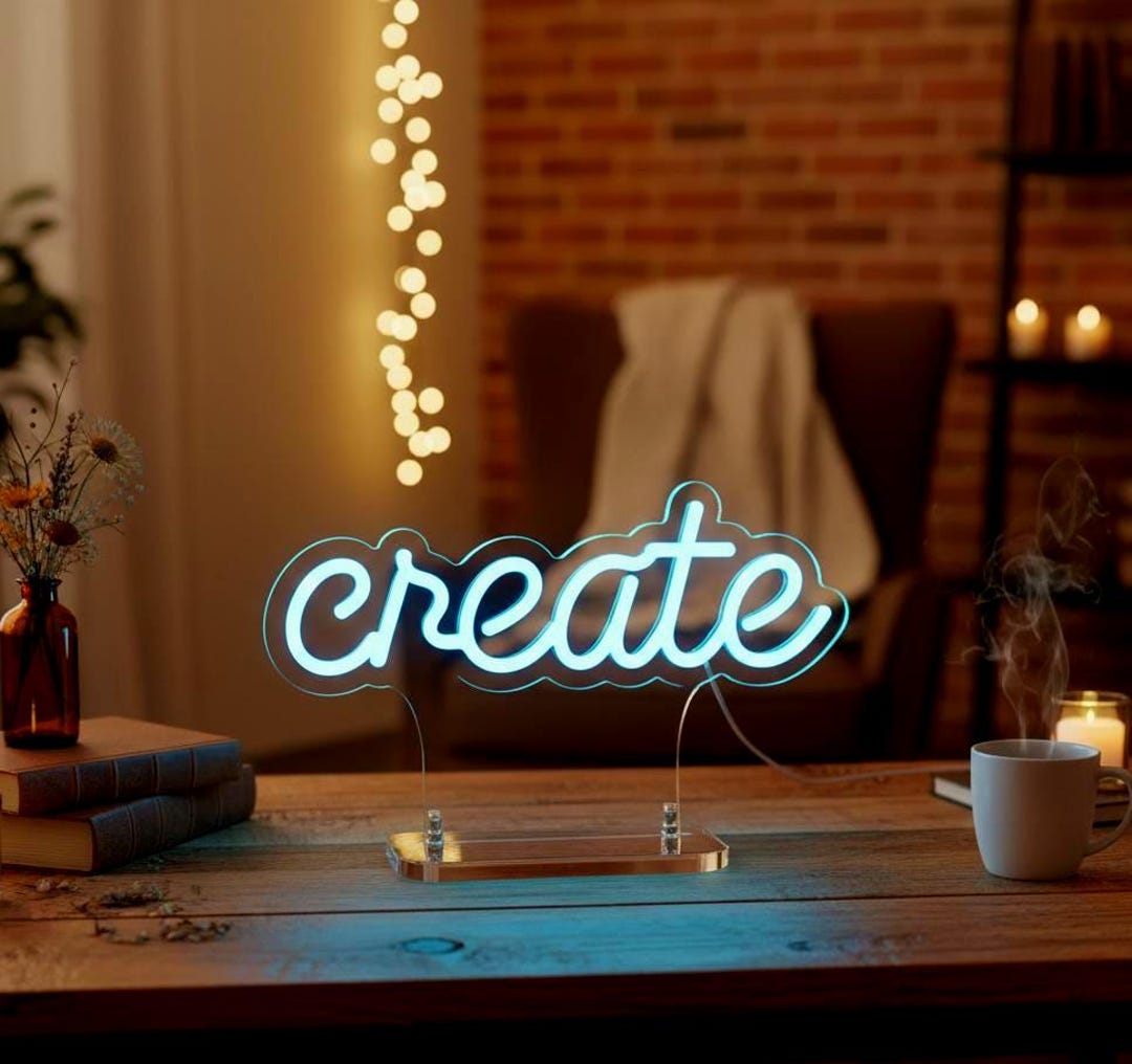 Personalized Neon Table Sign | Custom Text | LED Desk Light - Etsy