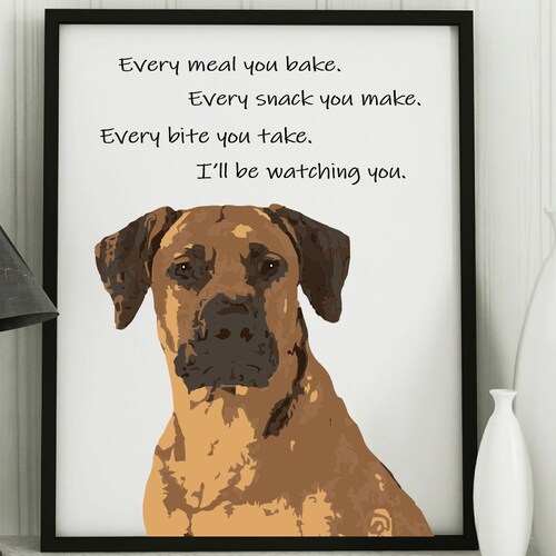 Rhodesian Ridgeback Dog Gifts Art Print Funny Quote Every - Etsy