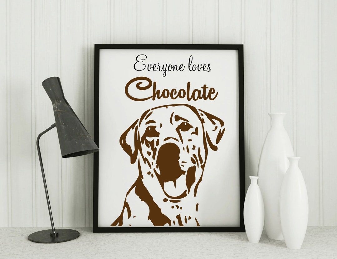 Chocolate Labrador, Lab Art, Labrador, Dog Lover Gift Lab, Labrador ...