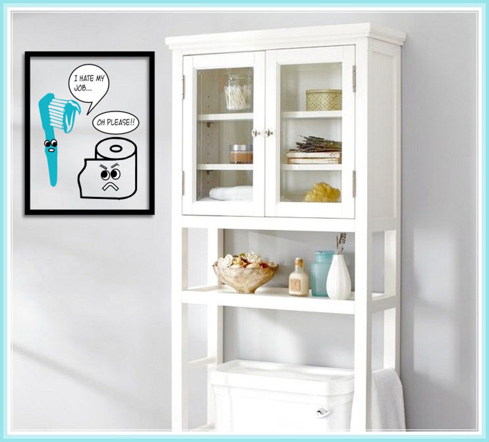 Funny Bathroom Art Print Sign Bathroom Wall Decor Bathroom - Etsy