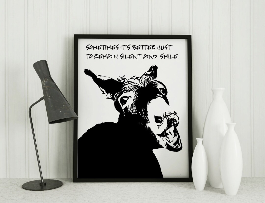 Jackass Gifts, Funny Jackass Art Print, Donkey Art, Mule Qoute Wall ...