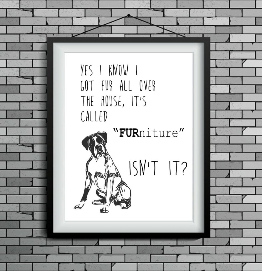 Funny Dog Art, Boxer Print, Wall Decor, Dog Lover Gift - Etsy