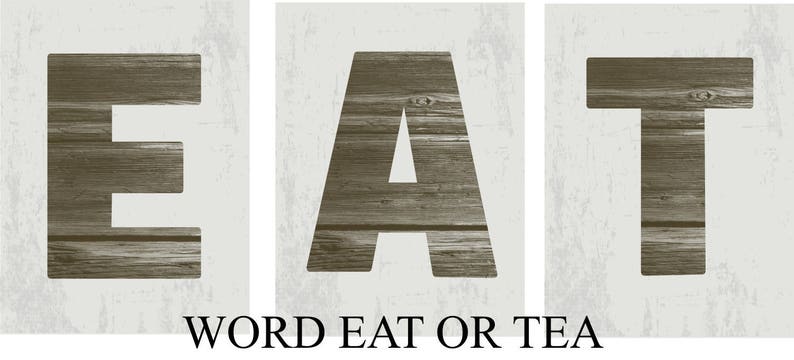 Printable Eat Eat Word Art Kitchen Wall Decor Kitchen | Etsy