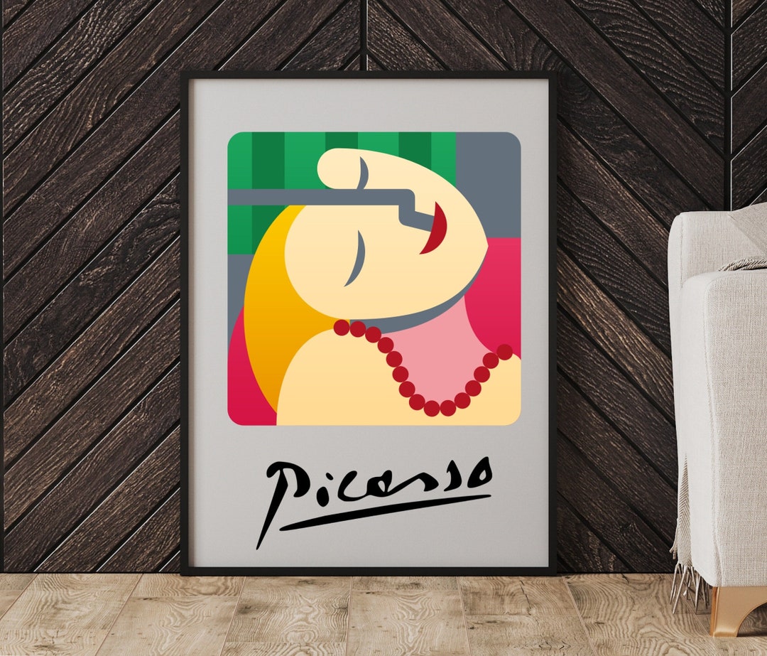 Picasso Style Art Print, Colorful Picasso Poster Wall Decor, Woman ...