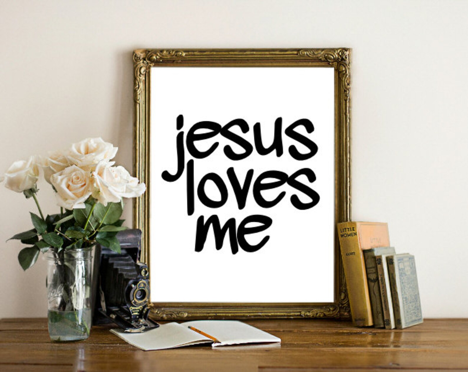 Jesus Loves Me Wall Art Christian Art Religious Art | Etsy