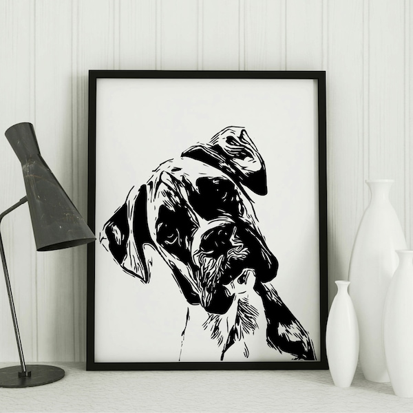 Boxer Dog Art - Etsy