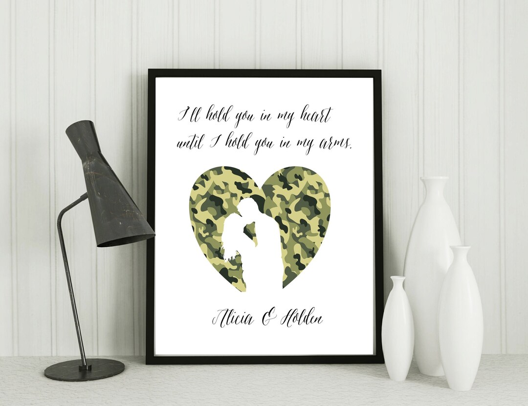 Military Gifts, Military Decor, Military Couples Personalized Quote ...