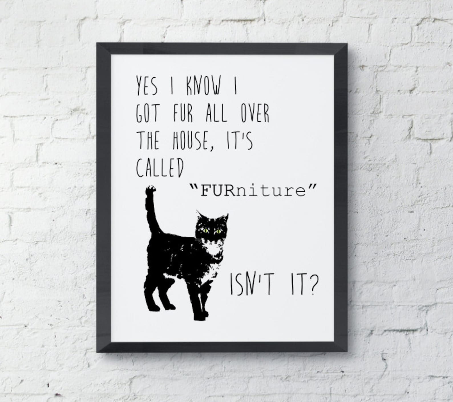 Funny cat art cat print wall decor printable art cat lover | Etsy