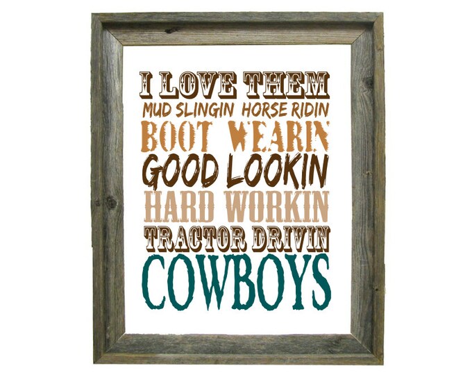 Cowboy Quotes Print, Cowboy Printable, Typography, Western Wall Decor ...