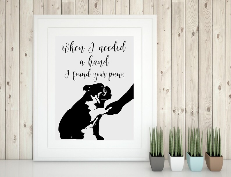 Bulldog Gifts Bull Dog Art Print When I Needed a Hand I - Etsy