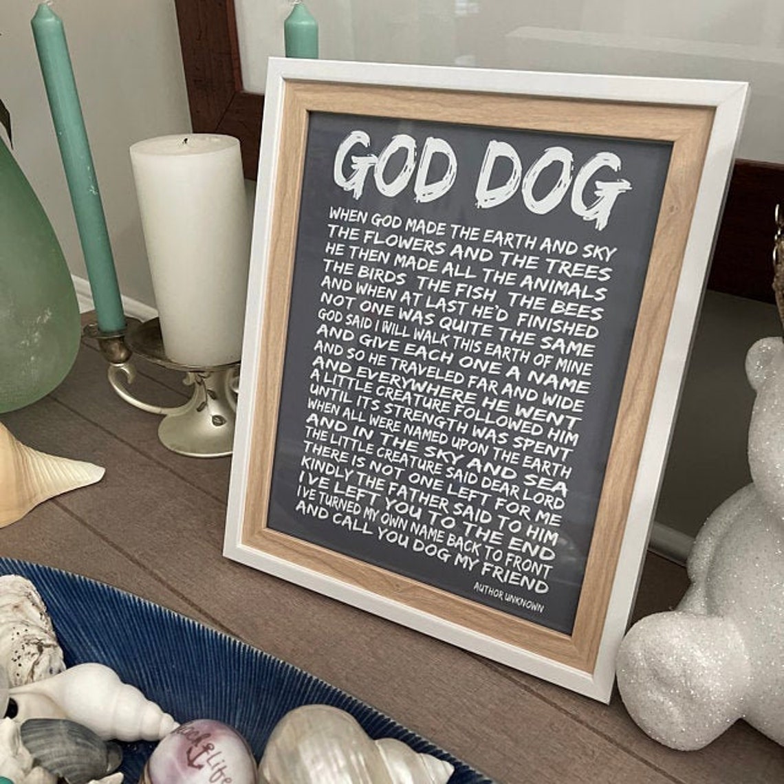 God Dog Poem Art Print: Inspirational Dog Lover Gift - Etsy