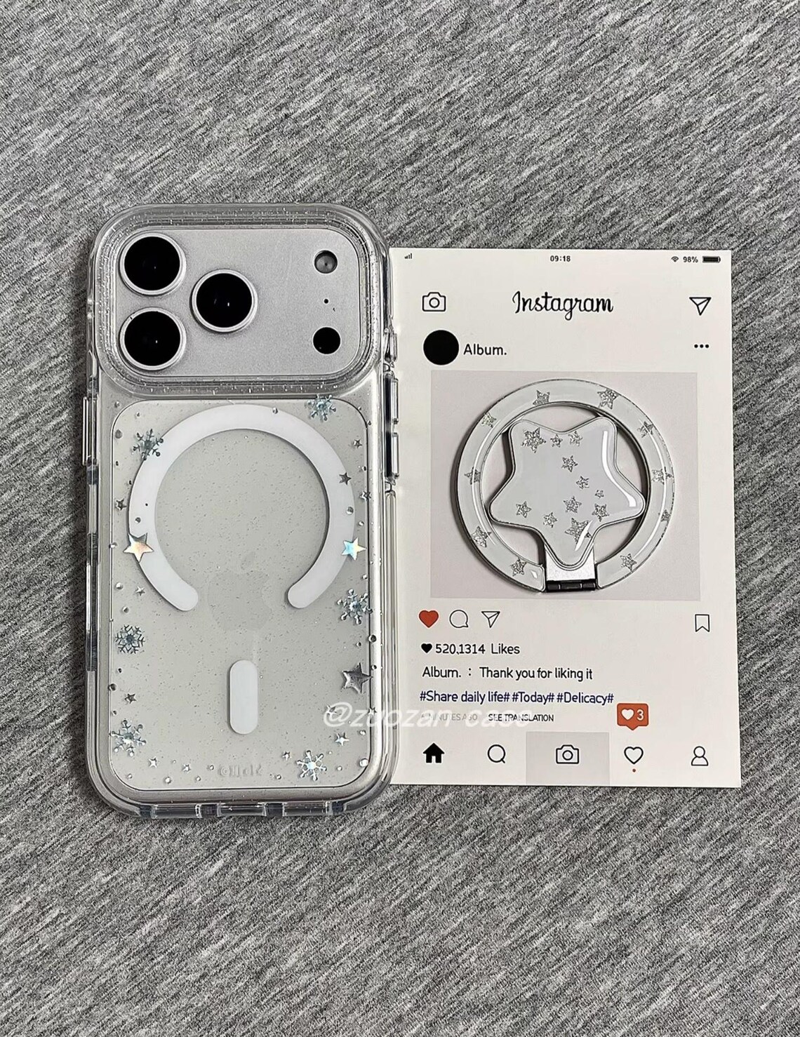 Shimmering Powder iPhone Case, Pentastar Magsafe Griptok, Military ...