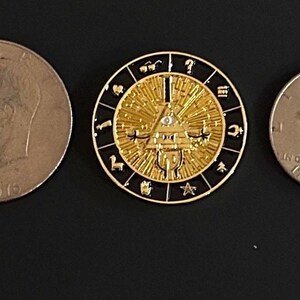 Bill Cipher Collector Coin | 3D Gold & Black Illuminati Token - Etsy