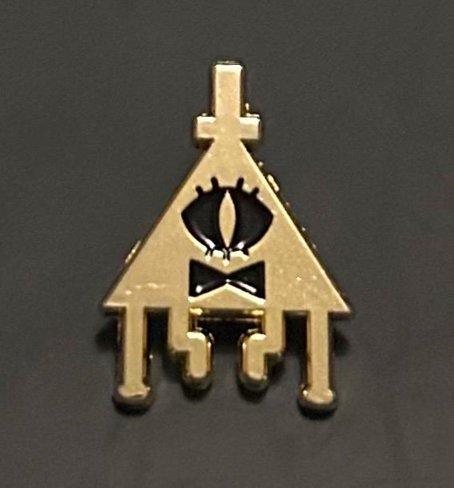 Bill Cipher Gold Enamel Pin | Triangle Eye Lapel Badge - Etsy