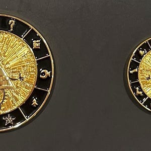 Bill Cipher Collector Coin | 3D Gold & Black Illuminati Token - Etsy