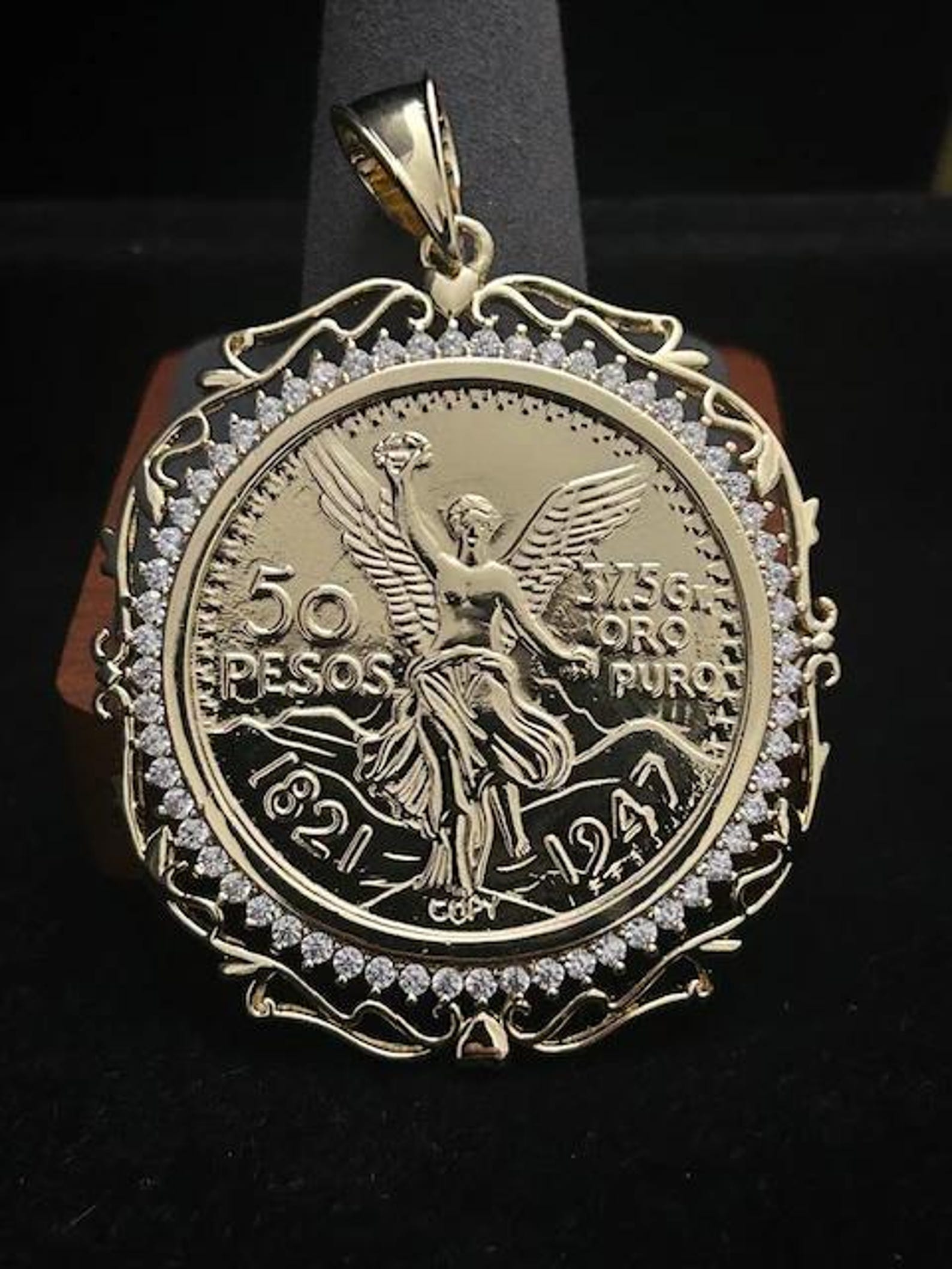 14k Gold 50 Peso - Etsy