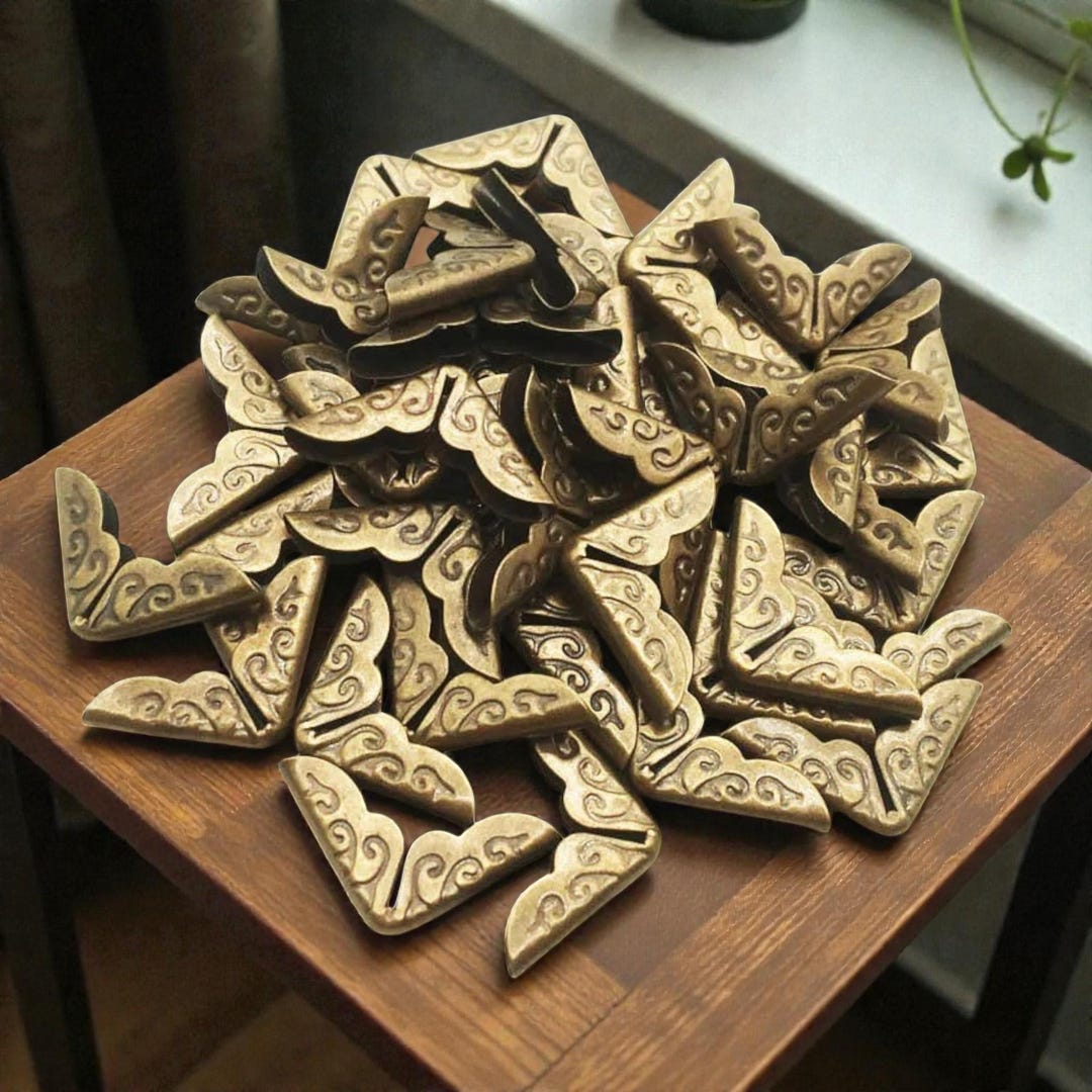 50 Pcs Metal Book Corner Protectors Vintage Style Scrapbooking Corner ...