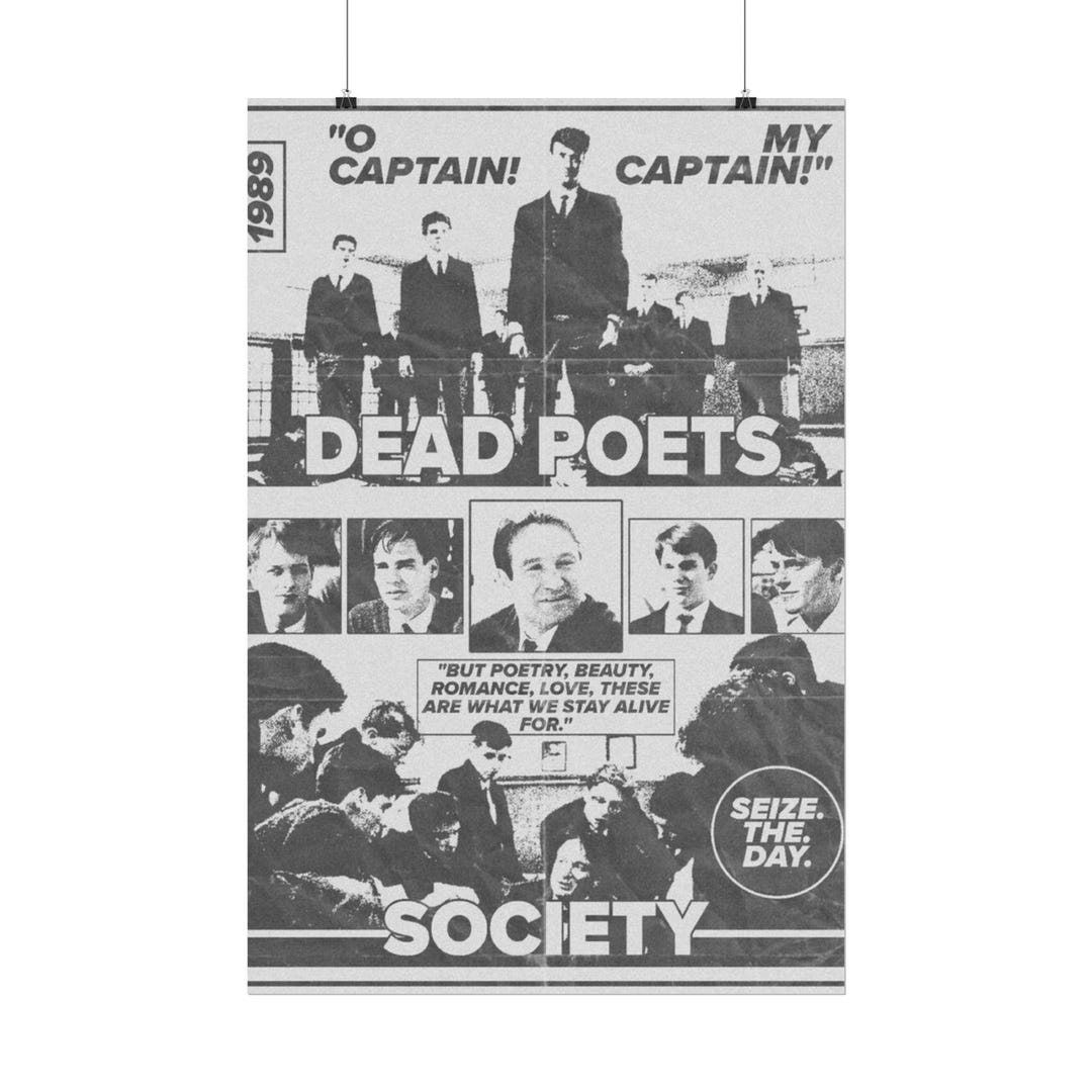 Dead Poets Society Collage Rolled Poster | O Captain Seize the Day ...