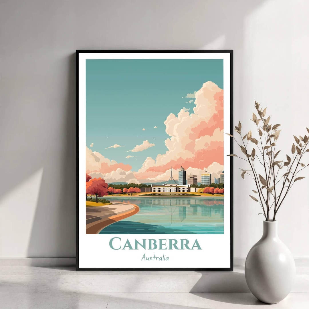 Canberra Travel Poster | Canberra Australia Wall Art | Capital City ...