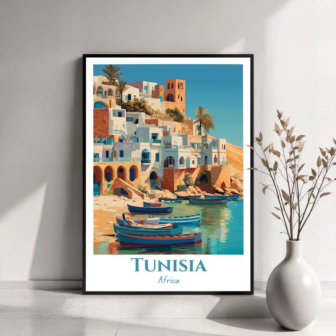 Tunisia Travel Poster | Tunisia Wall Art | North African Landscape ...