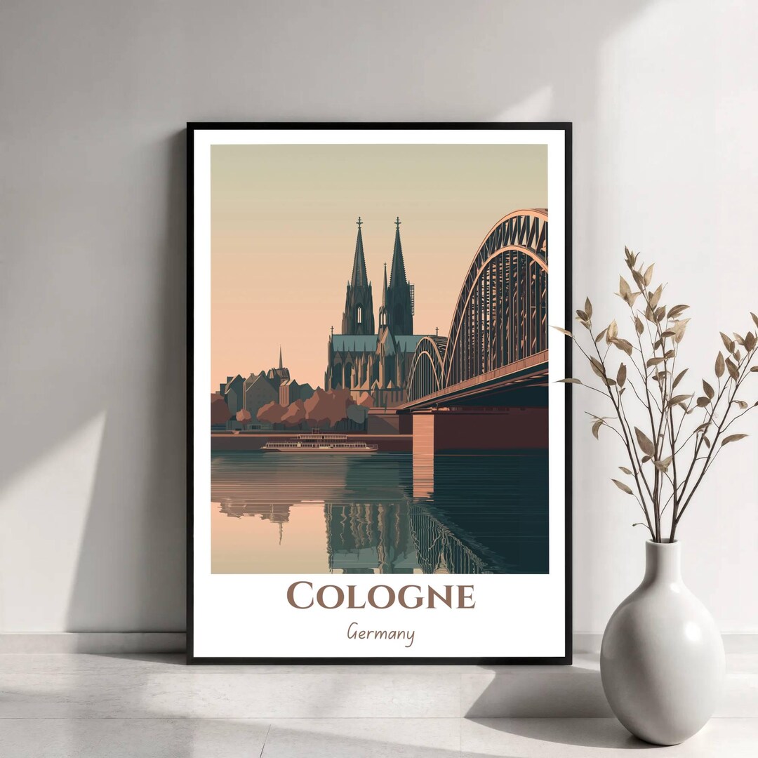 Cologne Wall Art | Germany Travel Poster | Illustrated Cologne ...