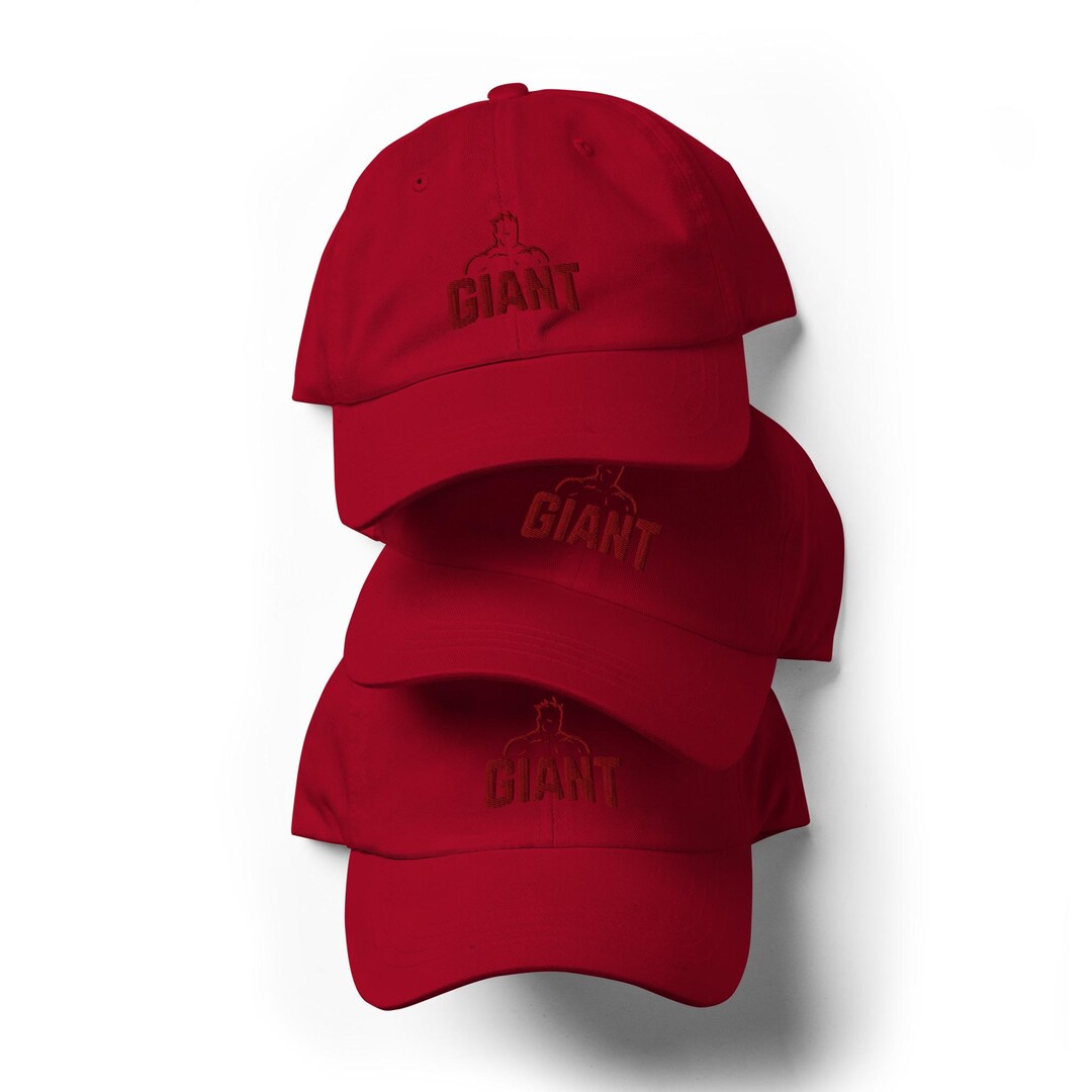 GIANT Dad Hat Black for Men | Minimal Gym Cap | Bodybuilding Streetwear ...