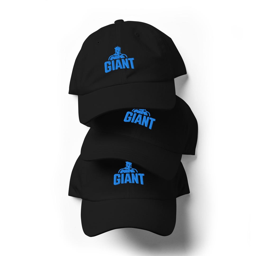 GIANT Dad Hat Black for Men | Minimal Gym Cap | Bodybuilding Streetwear ...