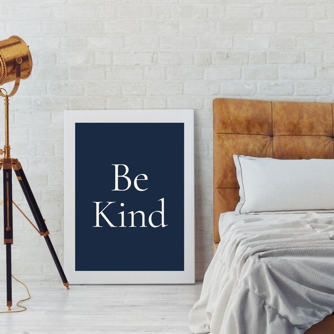 Be Kind Printable Wall Art, Minimalist Typography (digital Download) - Etsy