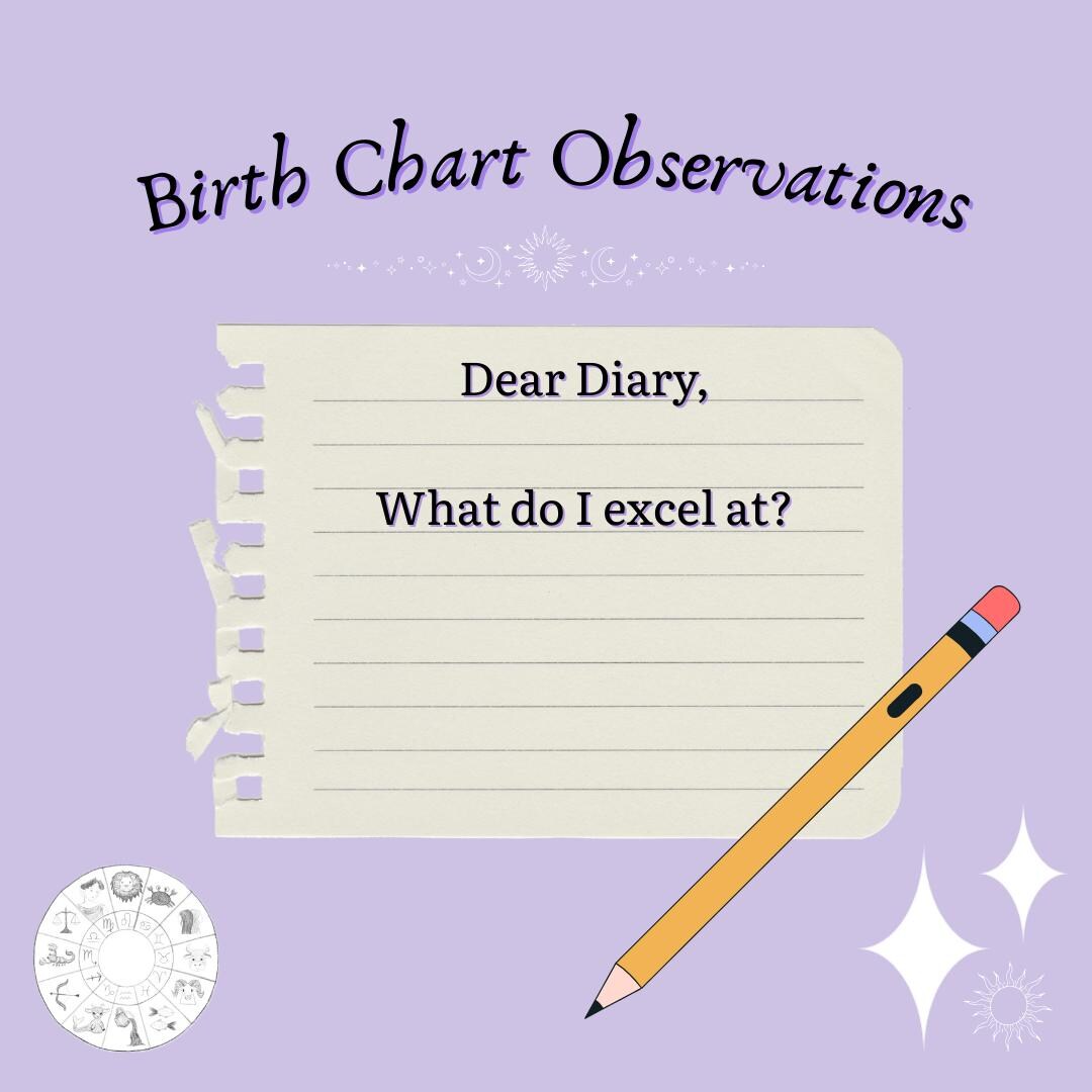 What Do I Excel At? - Birth Chart Observations - Etsy