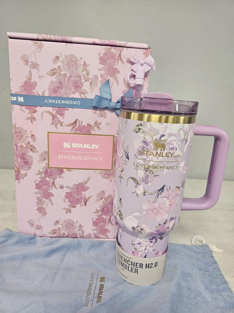 Stanley Floral Tumbler Limited Edition – Loveshackfancy 40oz Quencher ...