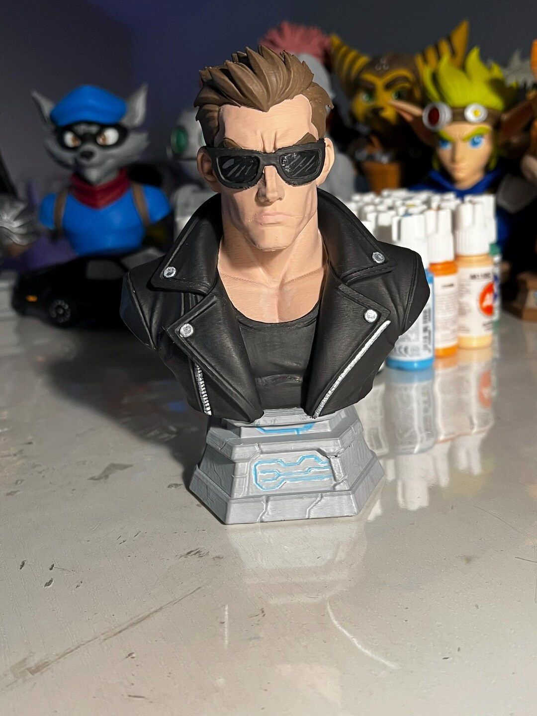 Terminator Arnold Bust, 3D Printed & Handpainted Collectible - Etsy