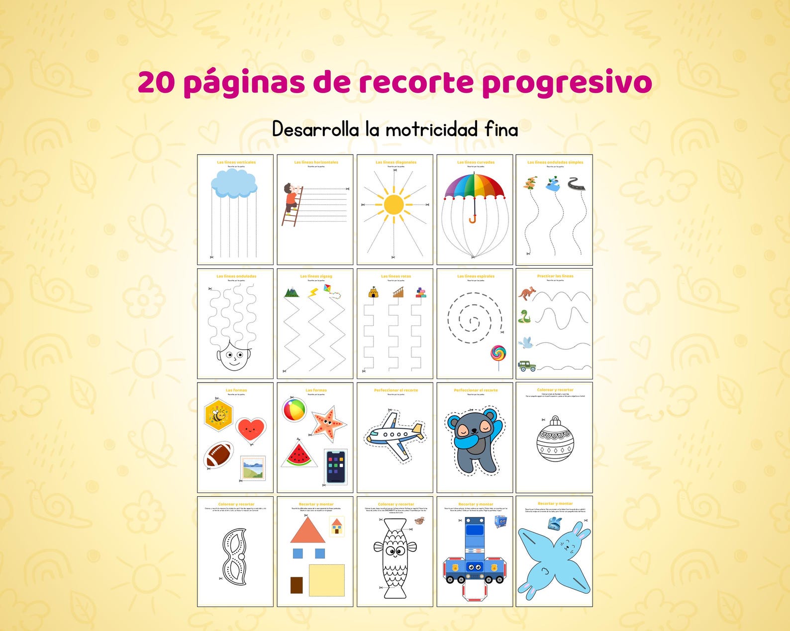 Actividades De Recorte Para Imprimir • Motricidad Fina Infantil ...