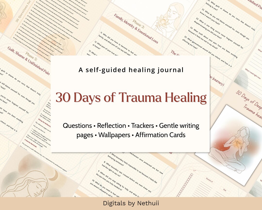 30 Days of Trauma Healing | Self-guided Emotional Recovery Journal ...