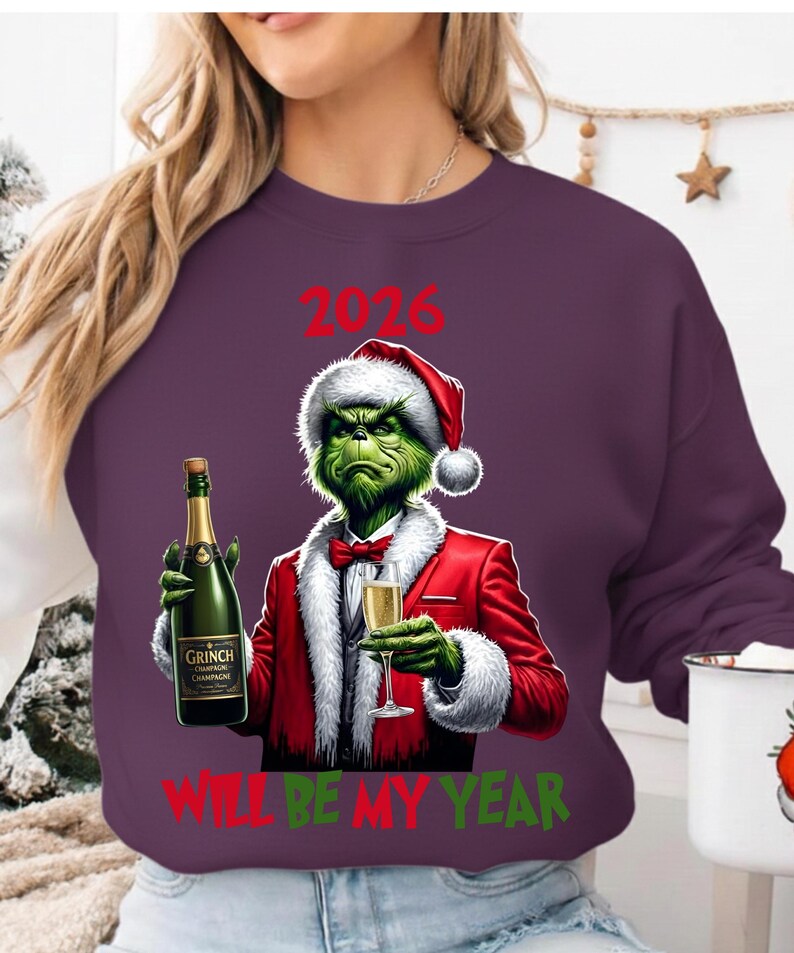 PNG de Nochevieja del Grinch, Diseño de Feliz Año Nuevo 2026, Camisetas ...