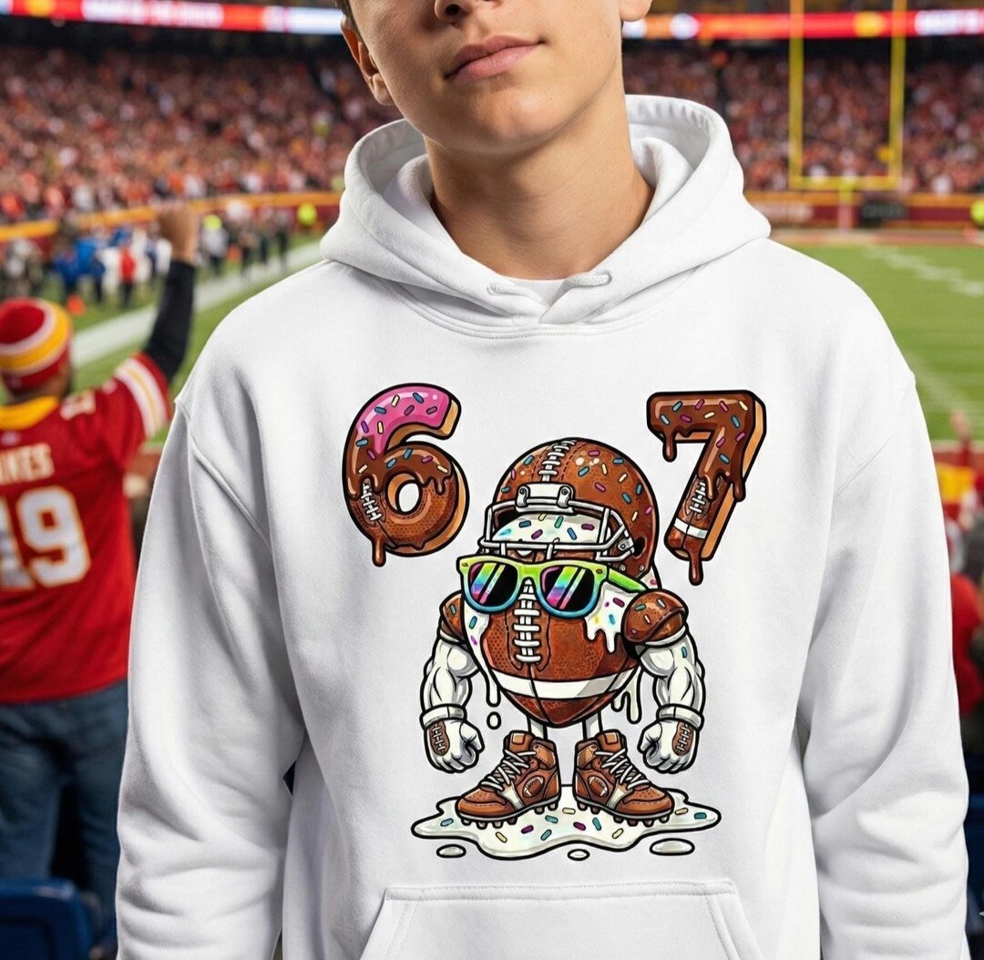 Football Donut 67 Drip PNG, Gen Alpha Slang, Sublimation Graphic ...