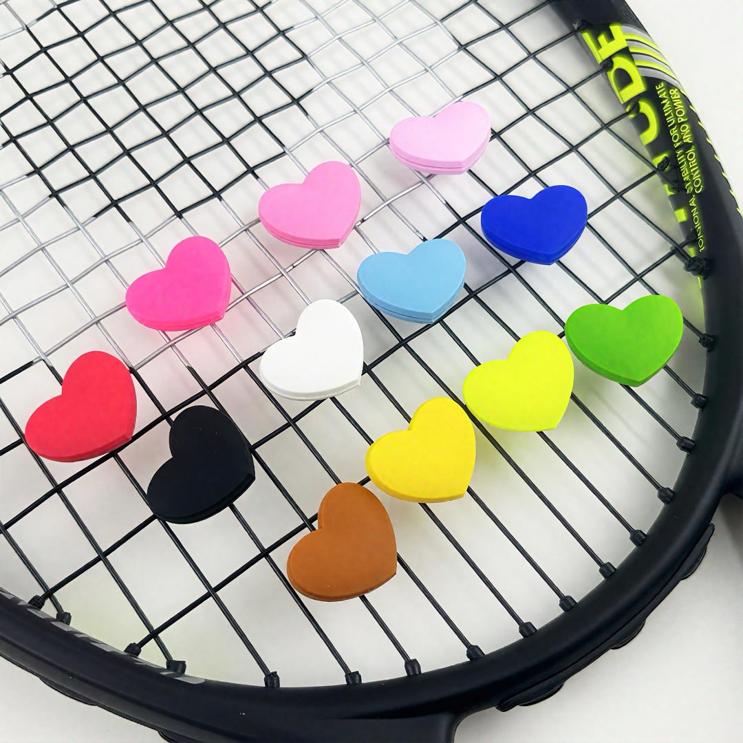 10 Pack Heart Tennis Dampener Set, Cute Vibration Absorber, Bulk Team ...