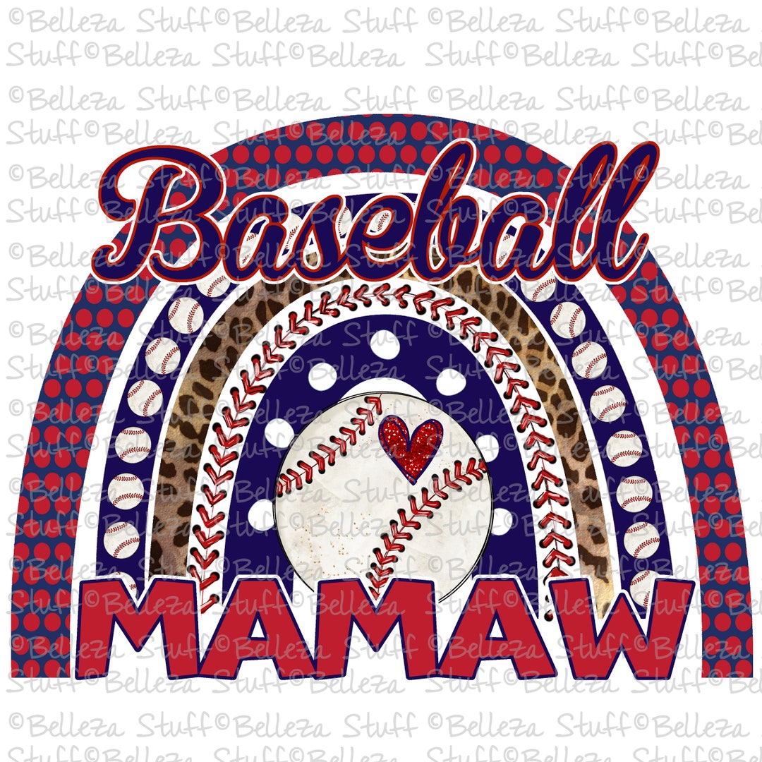 Baseball Mamaw Rainbow PNG File, Sublimation Design for Digital ...