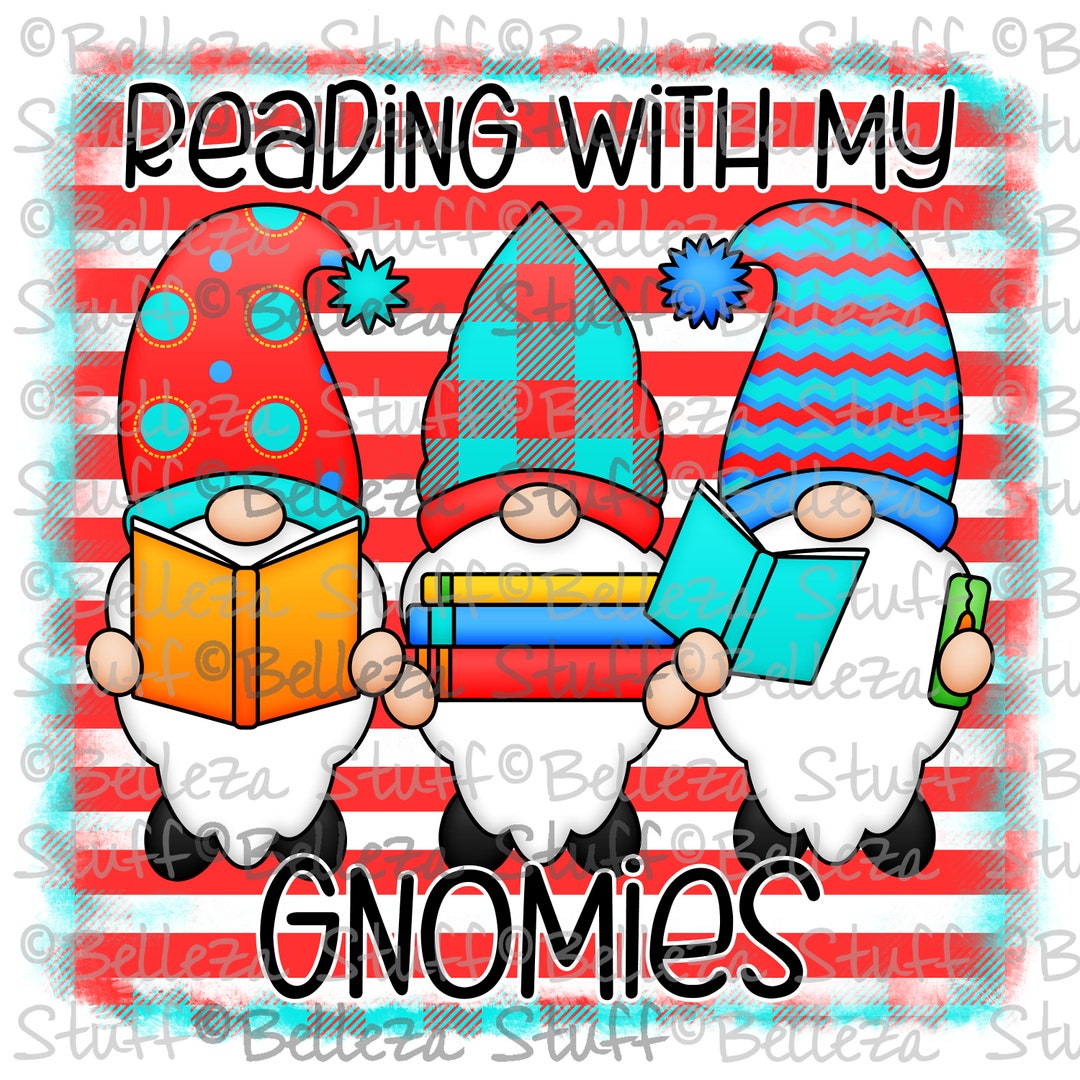 READY to PRESS Reading With My Gnomies Red White Blue Sublimation ...