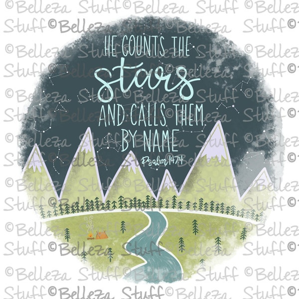 He Counts the Stars and Calls Them by Name - Etsy