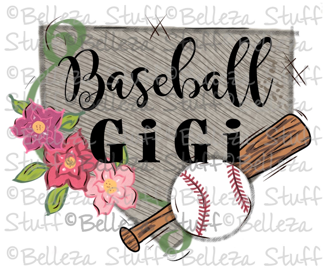 Baseball Gigi PNG File, Sublimation Design for Digital Download and ...