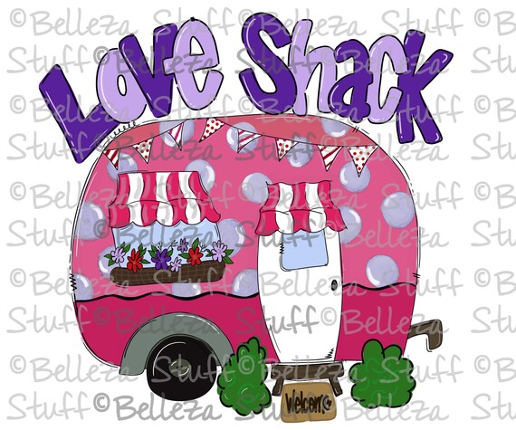 READY to PRESS Love Shack Pink Camper Purple | Etsy