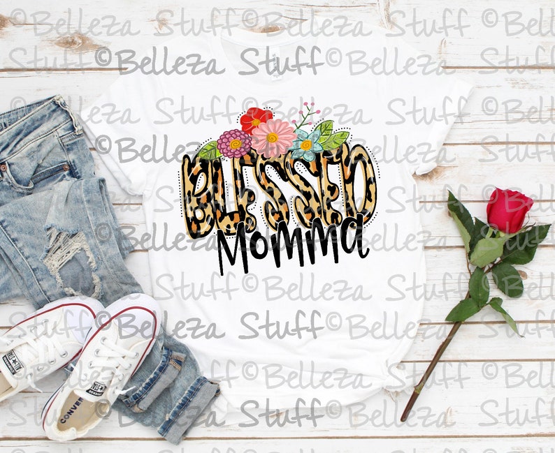 Blessed Momma PNG File Transparent PNG File for | Etsy