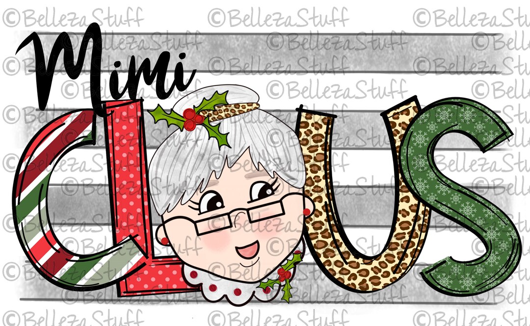 Mimi Claus PNG File, Sublimation Design for Digital Download and ...