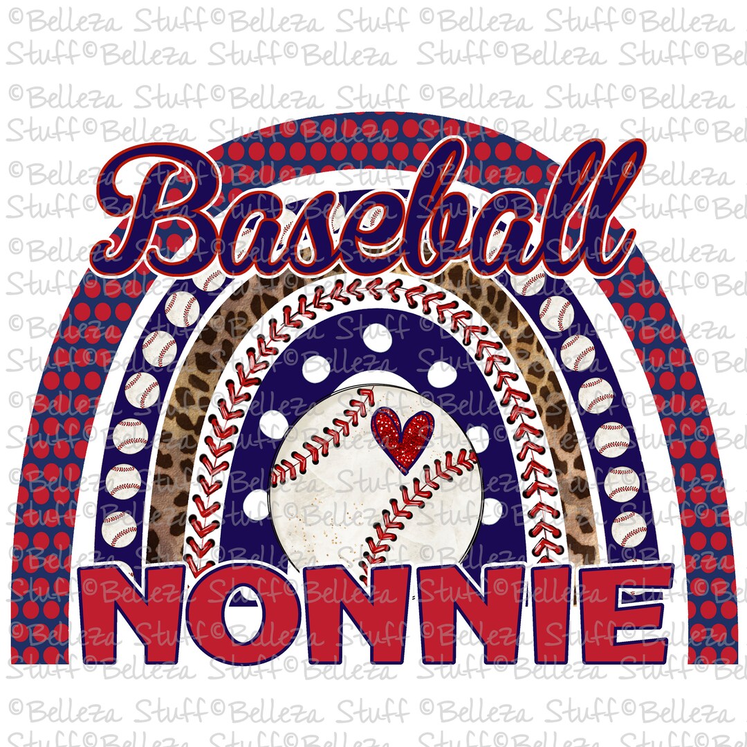 Baseball Nonnie - Rainbow - PNG File, Sublimation Design for Digital ...