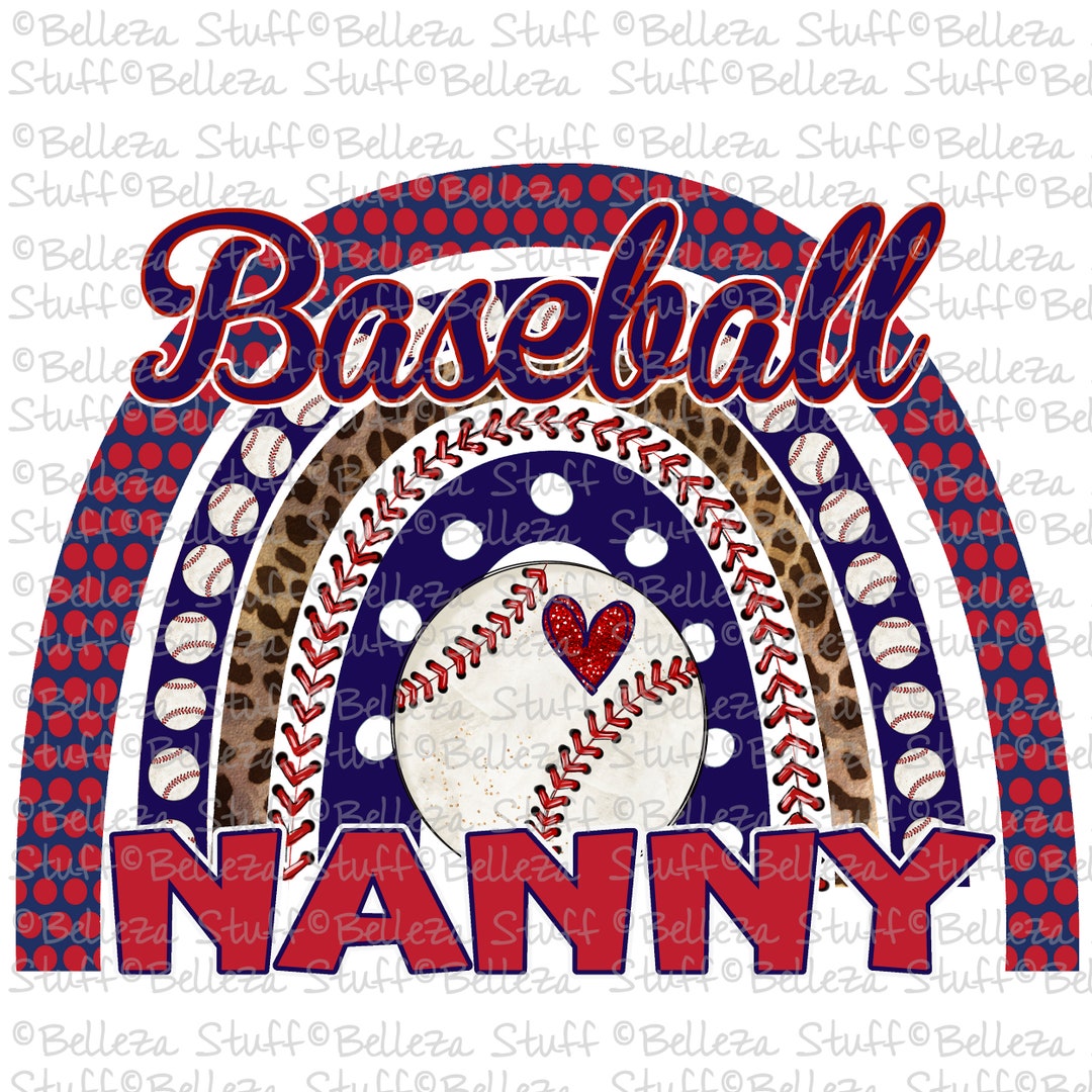 Baseball Nanny - Rainbow - PNG File, Sublimation Design for Digital ...