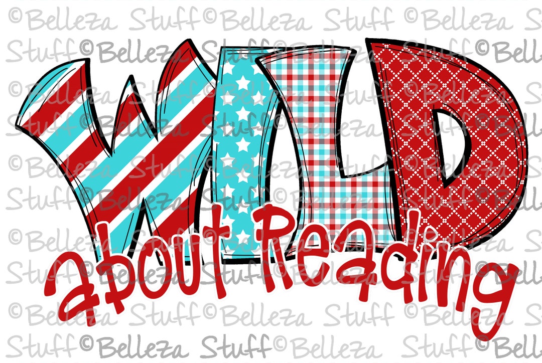 Wild About Reading - Boy Version - PNG File, Sublimation Design for ...