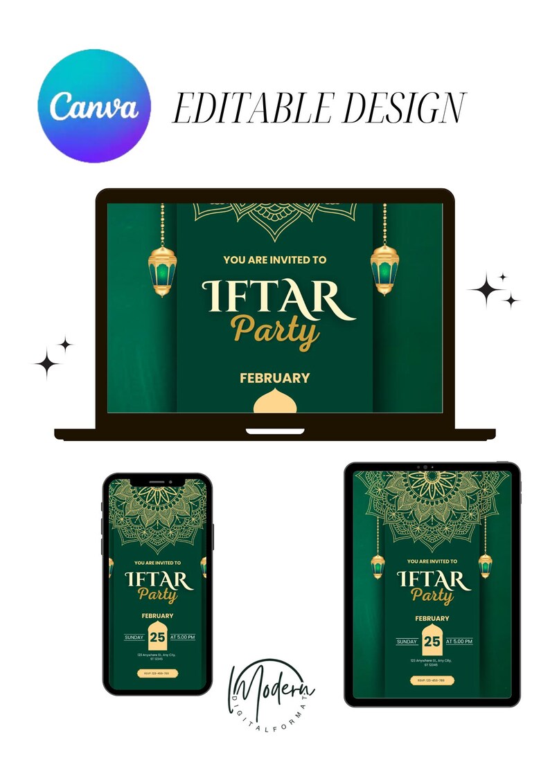 Iftar Party Invitation | Eid Mubarak | Instant Printable Download ...