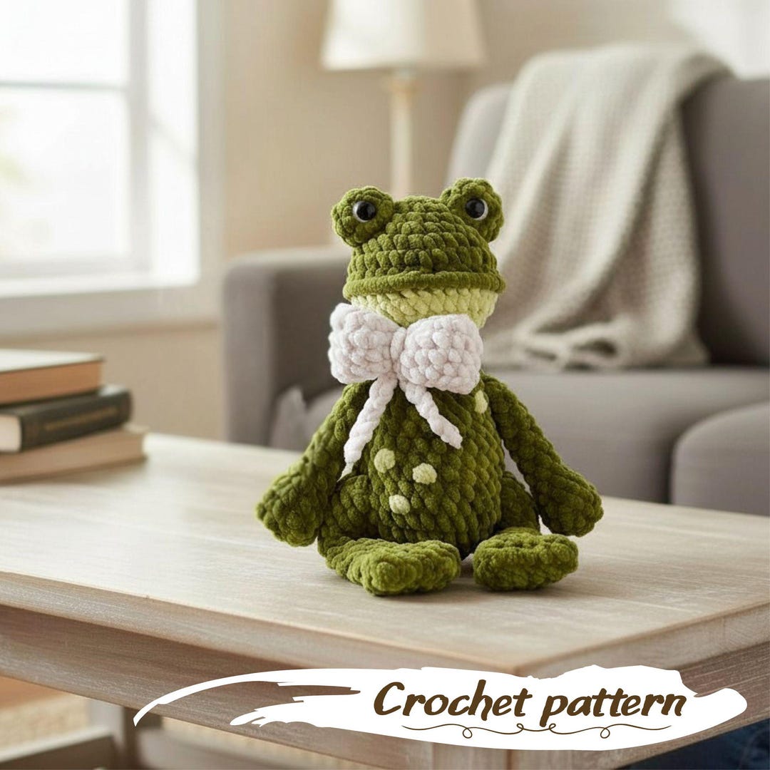 Frog Crochet Pattern, Amigurumi Frog Pattern, Frog Plushie Pattern ...