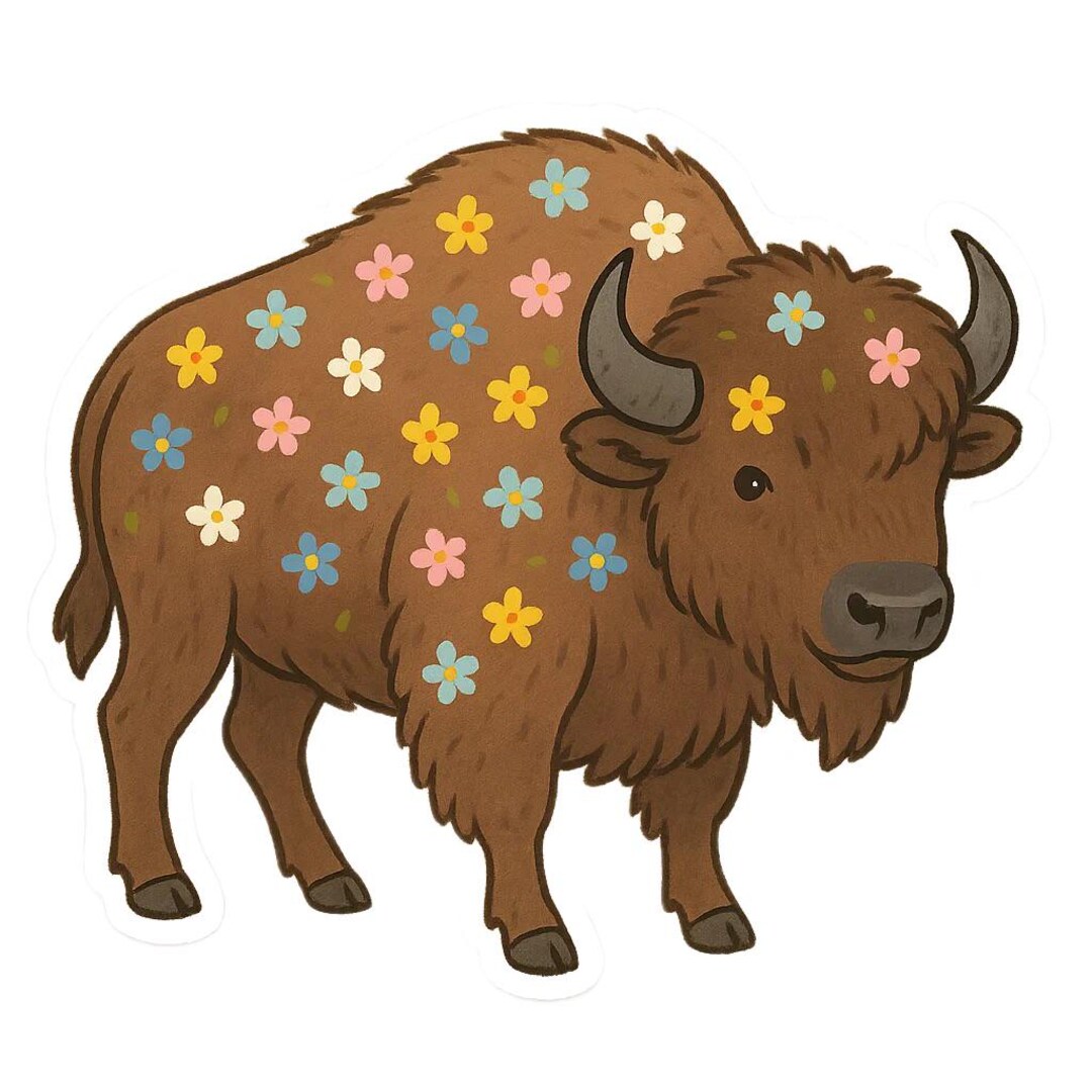 3x Bison Stickers, Wildlife Stickers, Powerful Animal Motif, Waterproof ...